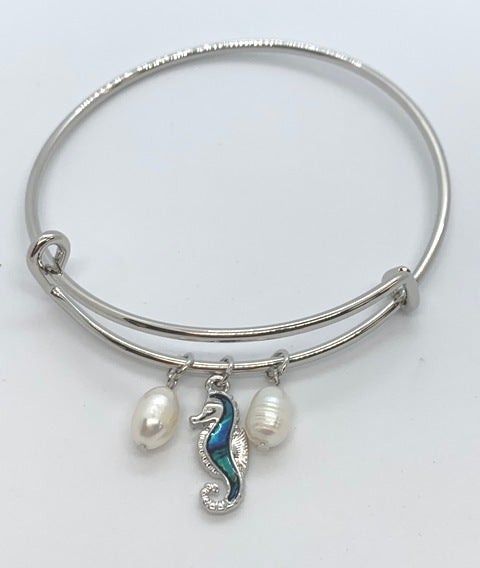 BANGLE SEAHORSE BRACELET - Darlene's Shells