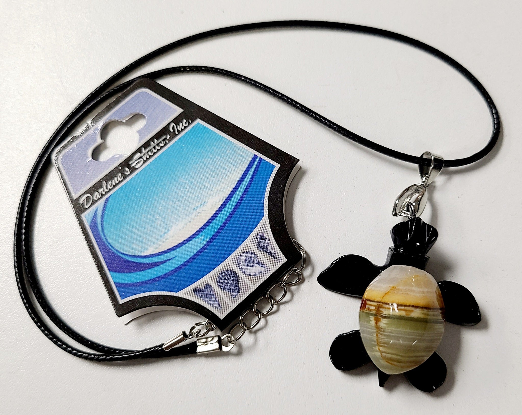 MARBLE TURTLE NECKLACE - Darlene's Shells