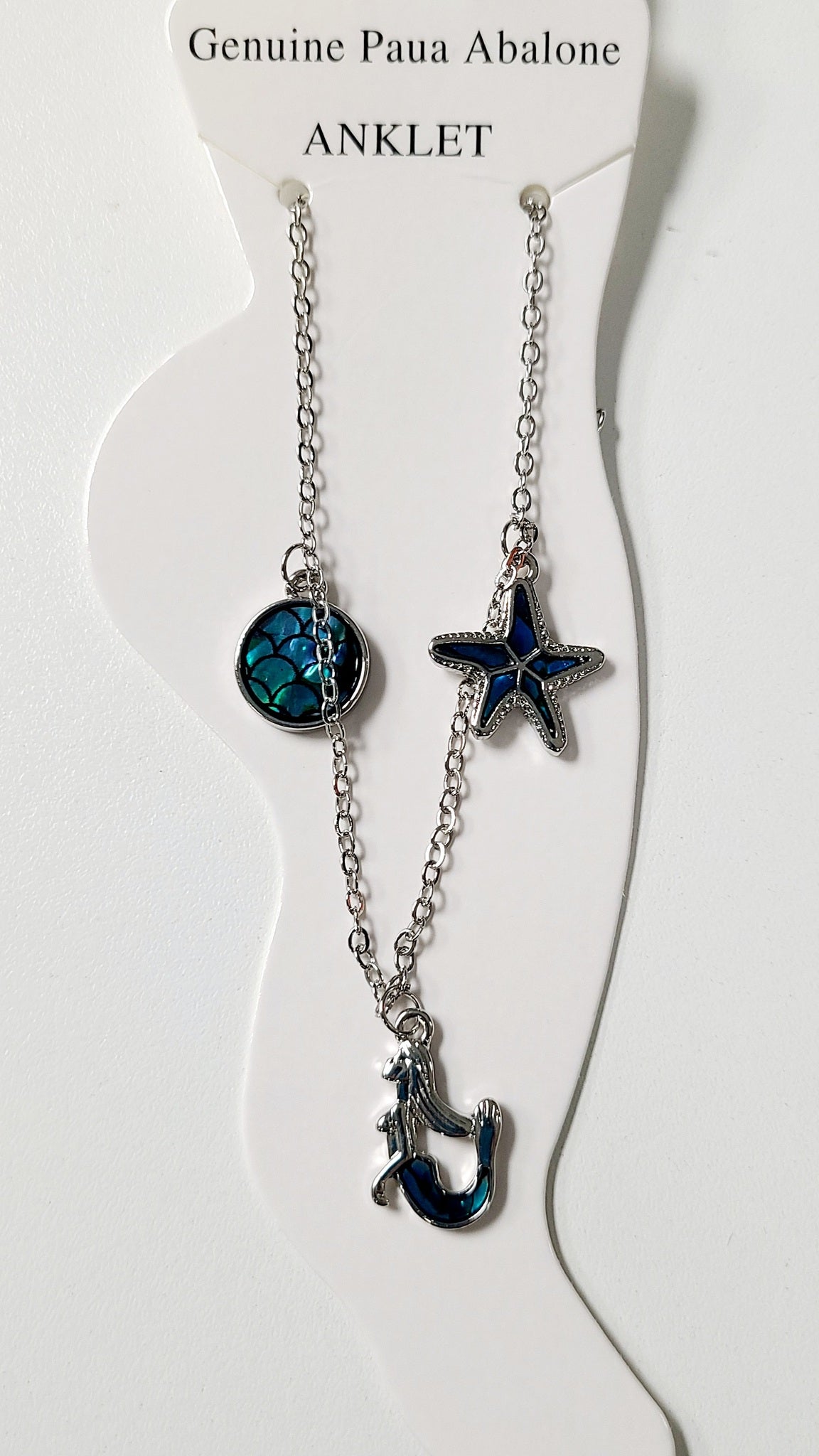 SCALE, MERMAID, STARFISH PAUA ANKLET - Darlene's Shells